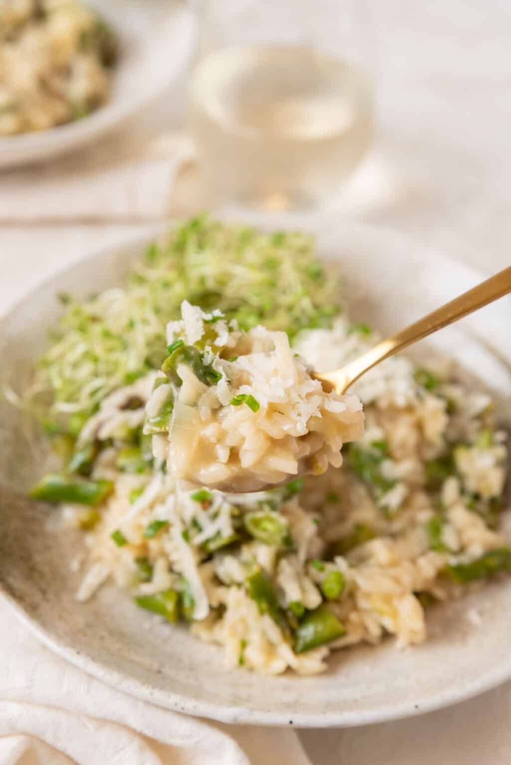 Fresh Spring Risotto with Asparagus & Snap Peas | Poppy Trail Table