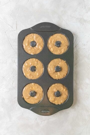 Fresh Peach Crumble Baked Donuts - No Yeast | Poppy Trail Table